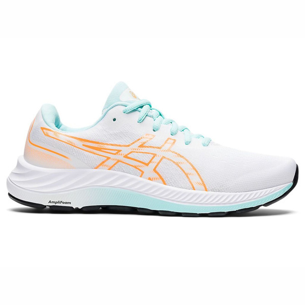 博客來-Asics GEL-Excite 9 [1012B182-100] 女 慢跑鞋 運動 休閒 透氣 針織網布 亞瑟士 白橘