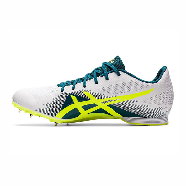 博客來-Asics Hyper MD 7 [1091A018-100] 男女 田徑 釘鞋 中距離 支撐 輕量 亞瑟士 白 螢光黃