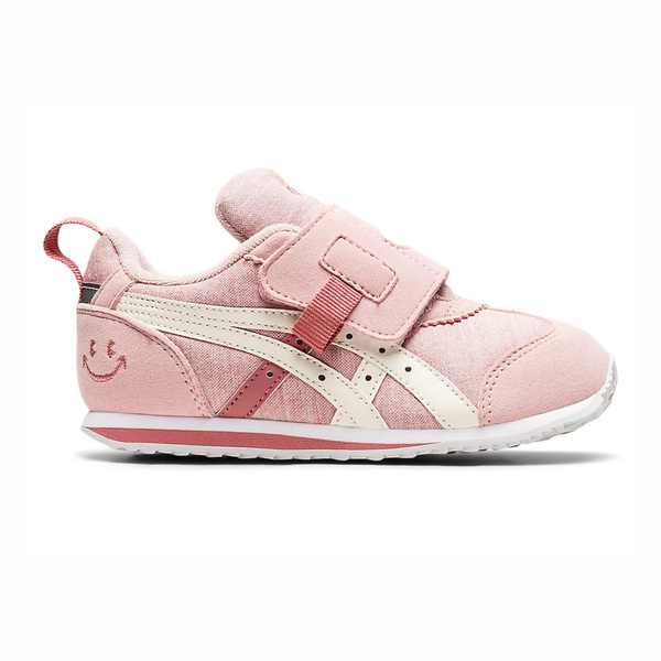 博客來-Asics Idaho Mini OC [1144A227-700] 中童 休閒鞋 運動 有機棉 魔鬼氈 舒適 粉 米白