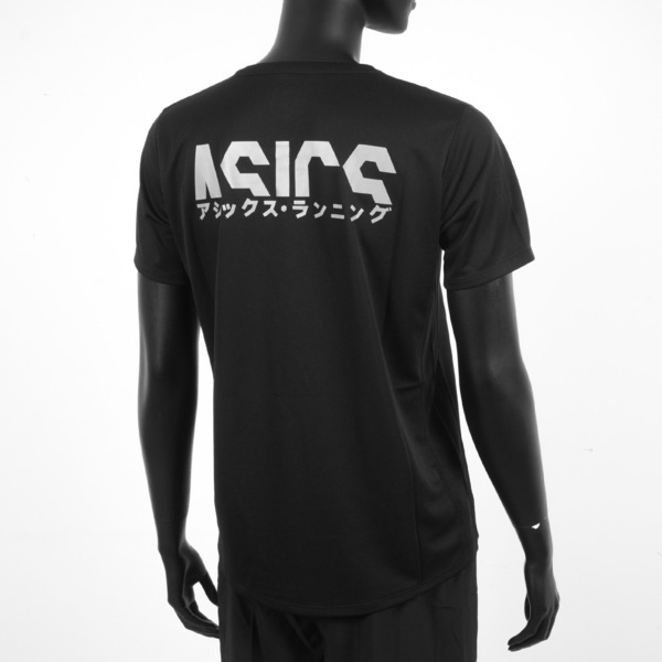 博客來-Asics [2012A827-001] 女 短袖 上衣 海外版 運動 舒適 透氣 吸濕 排汗 亞瑟士 黑 XL 黑/白