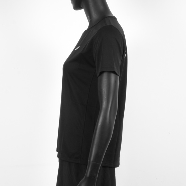 博客來-Asics [2012A827-001] 女 短袖 上衣 海外版 運動 舒適 透氣 吸濕 排汗 亞瑟士 黑 XL 黑/白