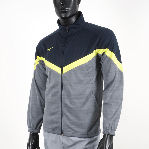 博客來-Mizuno 美津濃 [32TC103414] 男 外套 針織 運動 吸汗 速乾 抗紫外線 藍灰 M 藍/灰