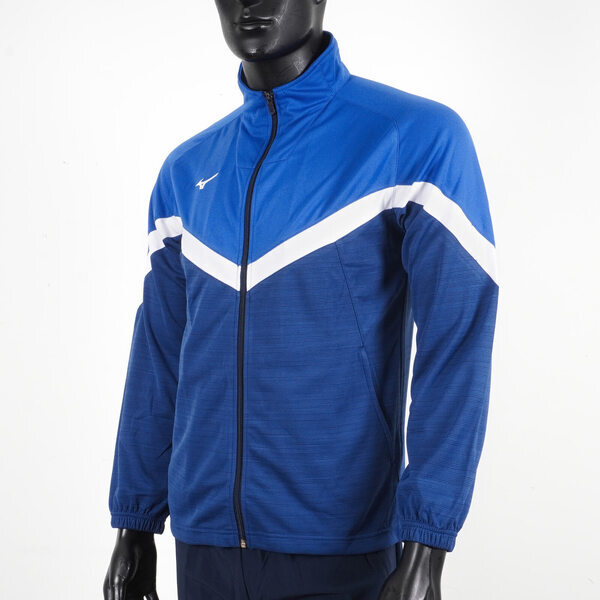 博客來-Mizuno 美津濃 [32TC103422] 男 外套 針織 運動 吸汗 速乾 抗紫外線 藍白 L 藍/白