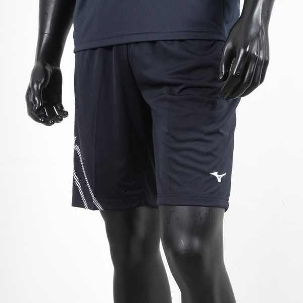 博客來-Mizuno [72TB0A1614] 男 羽球 短褲 運動 慢跑 訓練 吸濕 排汗 快乾 舒適 台灣製 美津濃 深丈青 L 深藍/白