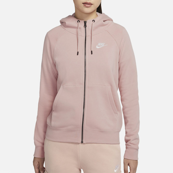 博客來-Nike AS W NSW ESSNTL FLC FZ Hoodie [BV4123-601] 女 連帽外套 刷毛 粉