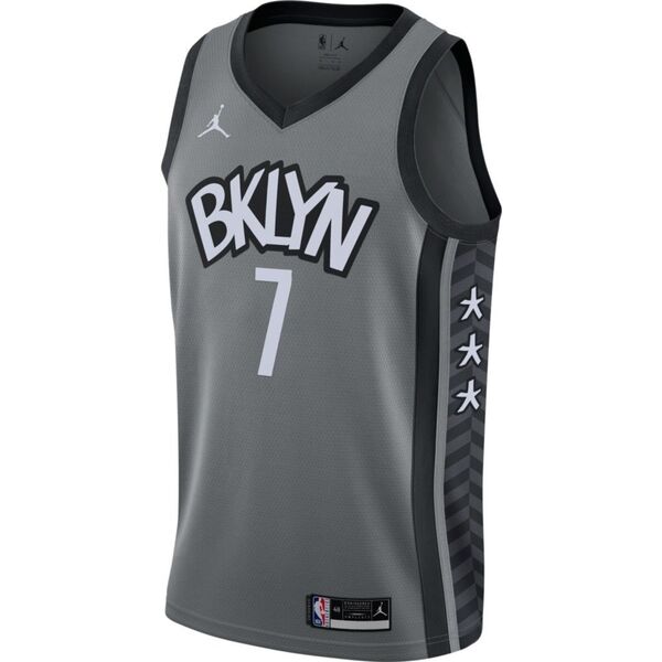 博客來-Nike NBA Brooklyn Kevin Durant 20 [CV9469-005] 男 籃球背心 球衣 灰黑