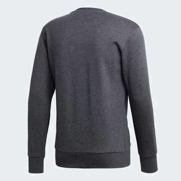 博客來-Adidas ESS LOGO CREW [CZ7538] 男款 運動 休閒 棉質 長袖 上衣 大學T 愛迪達 灰黑 S 灰/黑