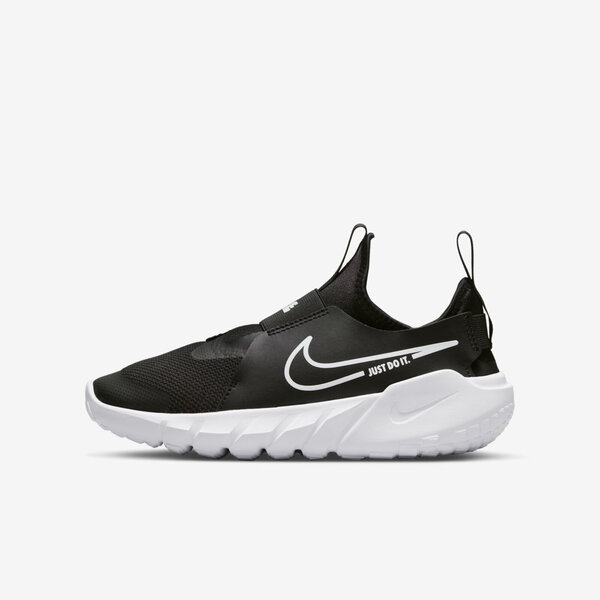 博客來-Nike Flex Runner 2 GS [DJ6038-002] 大童 慢跑鞋 運動 休閒 襪套式 輕量 舒適 黑白