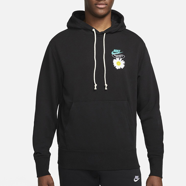博客來-Nike M NSW HBR-S FT PO HOODIE [DM4994-010] 男 連帽上衣 帽T 小雛菊 黑