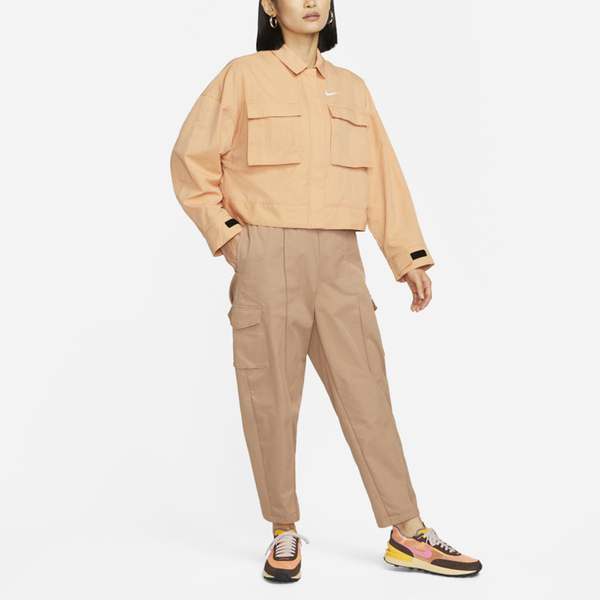博客來-Nike AS W NSW ESSNTL WVN JKT FIELD [DM6244-851] 女 外套 短版 時尚 橘