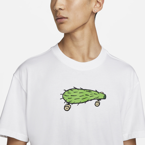 博客來-Nike M SB TEE SPIKEY [DN7294-100] 男 短袖上衣 滑板 T恤 棉質 休閒 仙人掌 白