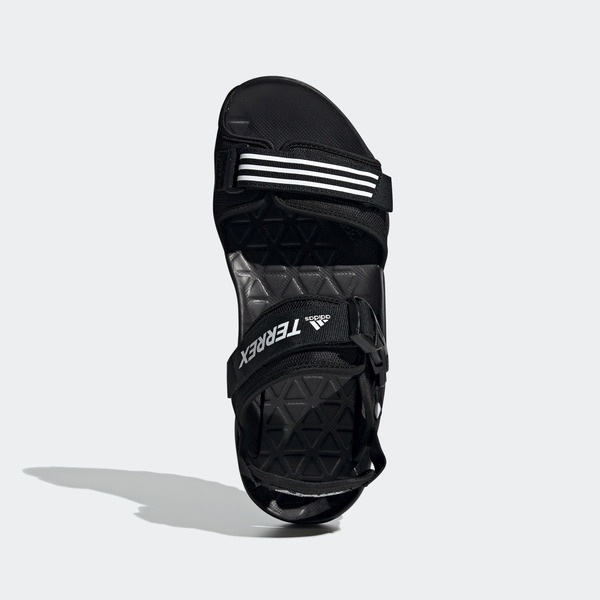 博客來-Adidas Cyprex Ultra Sandal Dlx [EF0016] 男女鞋 涼鞋 運動休閒 穿搭 愛迪達 黑 24.5cm 黑/白