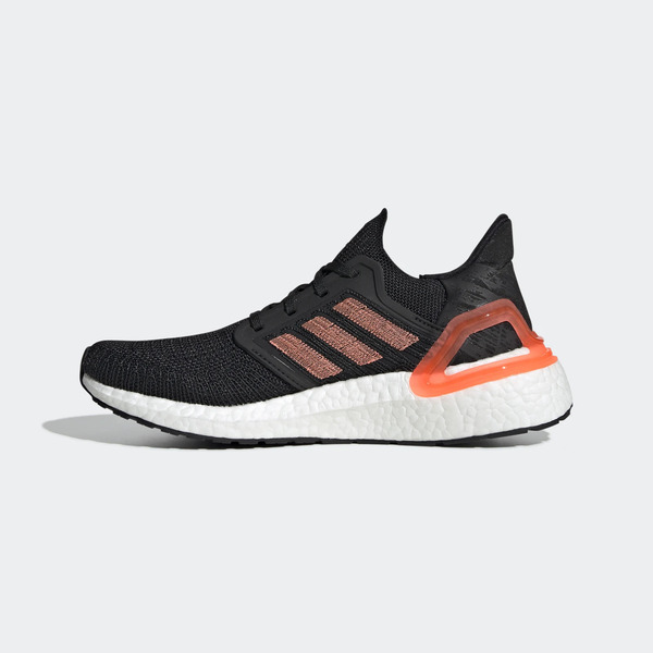 博客來-Adidas Ultraboost 20 W [EG0717] 女鞋 運動 慢跑 休閒 緩震 情侶 穿搭 愛迪達 黑橘 24cm 黑/橘