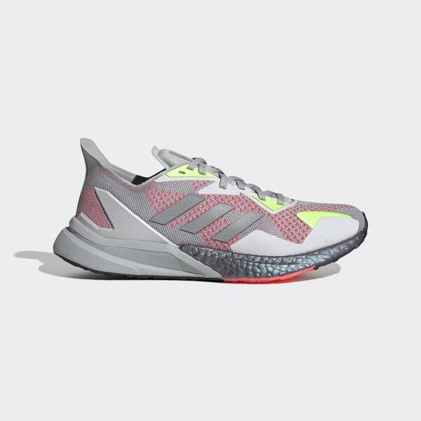 博客來-Adidas X9000l3 W [EG5164] 女鞋 慢跑 運動 休閒 輕量 支撐 緩衝 彈力 穿搭 愛迪達 灰 紅