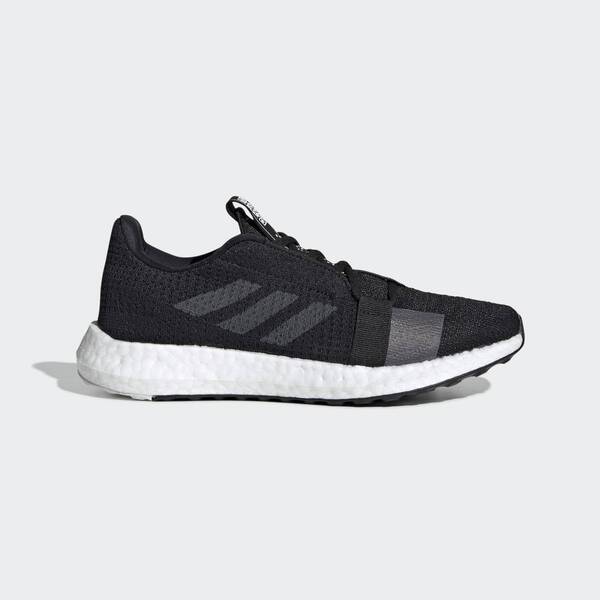 博客來-ADIDAS SENSEBOOST GO W [F33906] 女鞋 運動 慢跑 休閒 避震 透氣 健身 愛迪達 黑灰