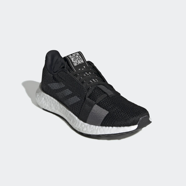 博客來-ADIDAS SENSEBOOST GO W [F33906] 女鞋 運動 慢跑 休閒 避震 透氣 健身 愛迪達 黑灰