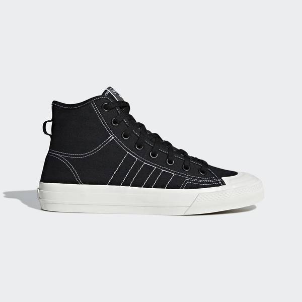 博客來-Adidas Nizza Hi RF [F34057] 男女 情侶 經典 帆布 休閒鞋 高筒 百搭 基本 愛迪達 黑