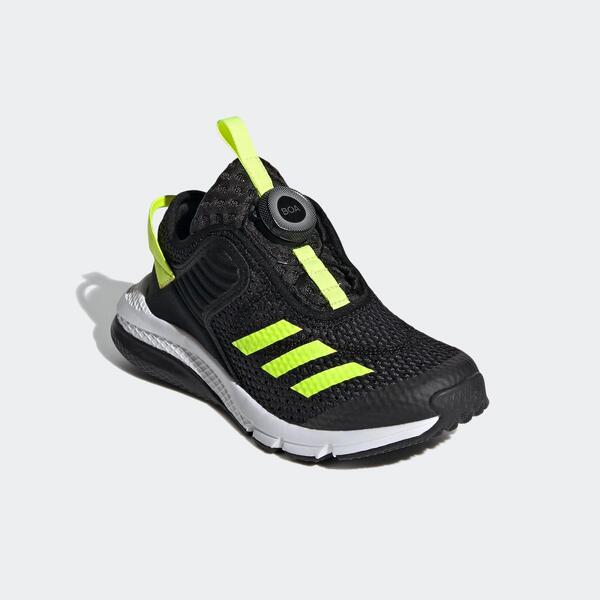 博客來-Adidas Activeflex Boa K [FY0280] 童鞋 運動 休閒 透氣 支撐 保護 愛迪達 黑 螢黃 21.5 黑/螢黃