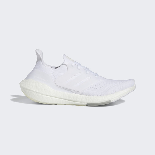 博客來-Adidas Ultraboost 21 W [FY0403] 女鞋 慢跑 運動 休閒 輕量 支撐 緩衝 彈力 白 灰 25.5cm 白/灰