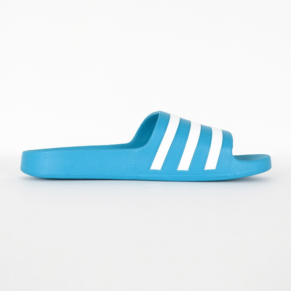 博客來-Adidas Adilette Aqua [FY8047] 男女 涼鞋 拖鞋 運動 休閒 舒適 輕量 海灘 游泳 水藍 26.5cm 藍/白