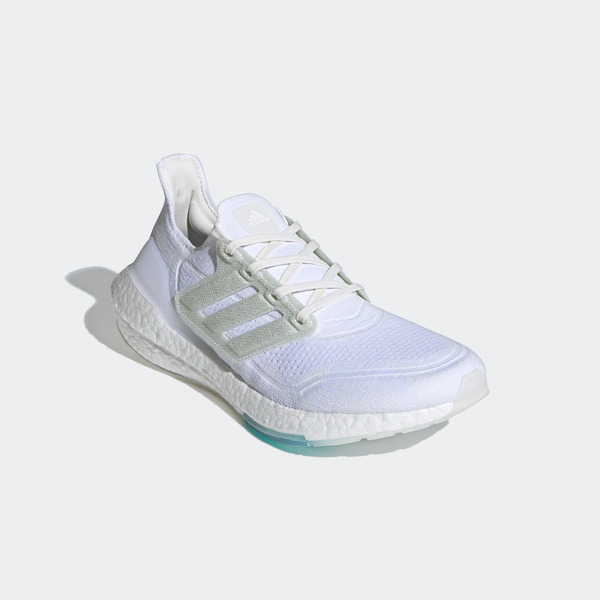 博客來-Adidas Ultraboost 21 X Parley [FZ1927] 男女鞋 慢跑 運動 休閒 愛迪達 白 水藍 30cm 白/水藍