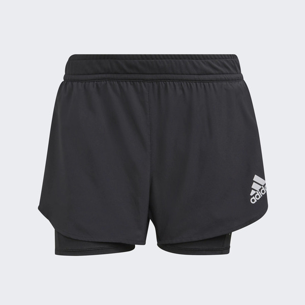 博客來-Adidas P.blue Short [GN4409] 女 運動短褲 跑步 健身 訓練 休閒 亞洲版 舒適 反光 黑