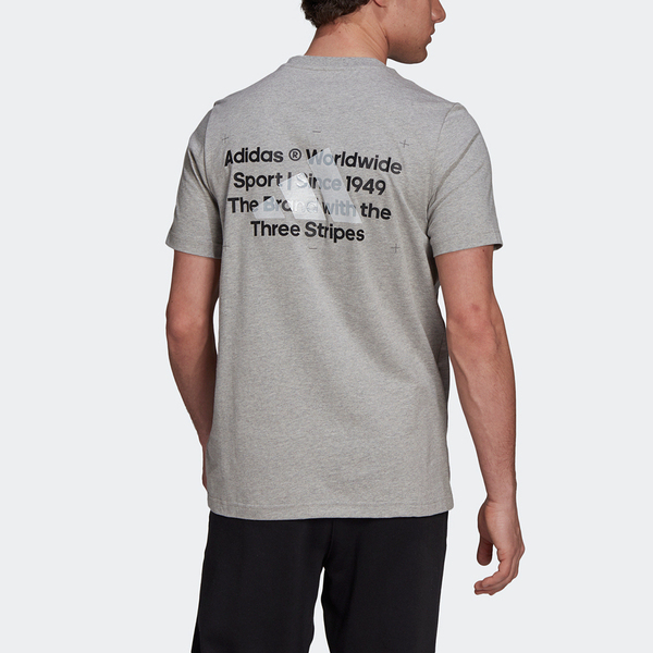 博客來-Adidas 3BAR LOGO TEE 2 [GU3641] 男 短袖上衣 T恤 亞洲版 棉質 舒適 日常穿搭 灰