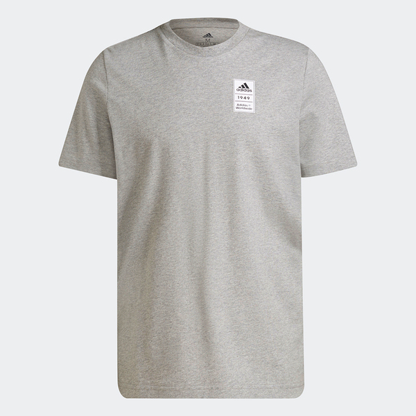 博客來-Adidas 3BAR LOGO TEE 2 [GU3641] 男 短袖上衣 T恤 亞洲版 棉質 舒適 日常穿搭 灰