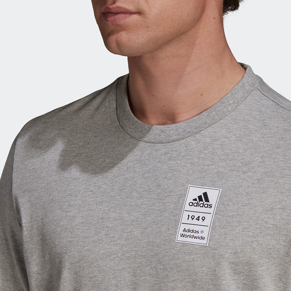博客來-Adidas 3BAR LOGO TEE 2 [GU3641] 男 短袖上衣 T恤 亞洲版 棉質 舒適 日常穿搭 灰