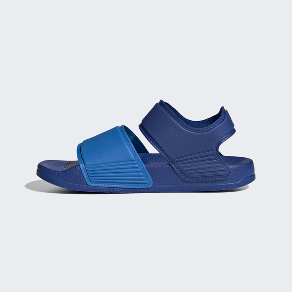 博客來-Adidas Adilette Sandal K [GW0343] 中童 涼鞋 休閒 快乾 舒適 輕量 魔鬼氈 藍 橘