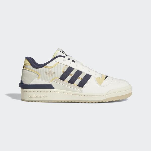 博客來-Adidas Forum Exhibit Low 2 [GX4121] 男 休閒鞋 運動 經典 籃球風 球鞋 米 深藍
