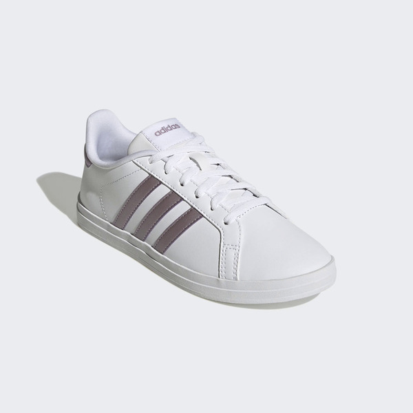 博客來-Adidas Courtpoint [GY2183] 女 休閒鞋 運動 基本款 皮革 簡約 舒適 穿搭 愛迪達 白 紫