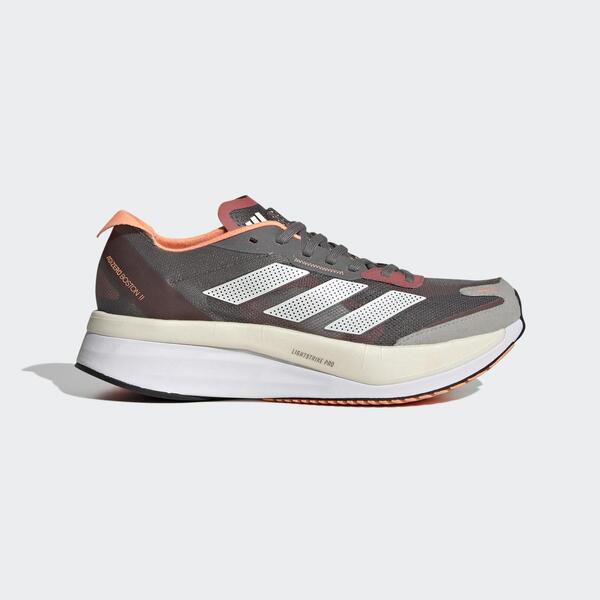 博客來-Adidas Adizero Boston 11 W [GY8406] 女 慢跑鞋 運動 路跑 中長跑鞋 緩震 灰 橘