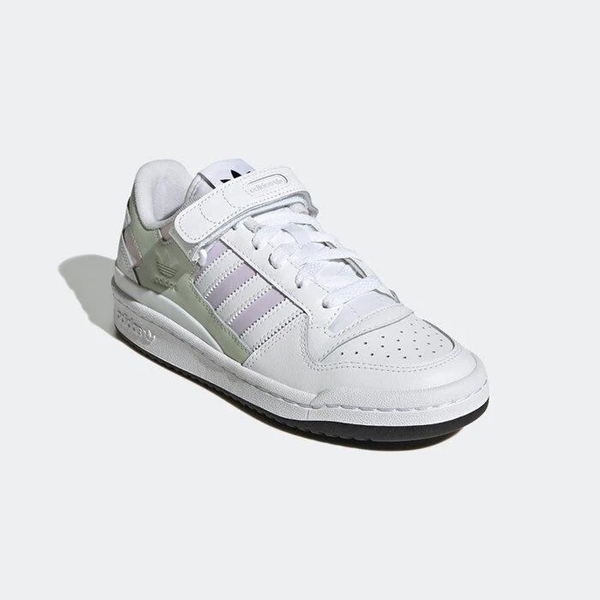 博客來-Adidas Forum Low W [GY9492] 女 休閒鞋 運動 經典 復古 魔鬼氈 舒適 穿搭 愛迪達 白綠紫
