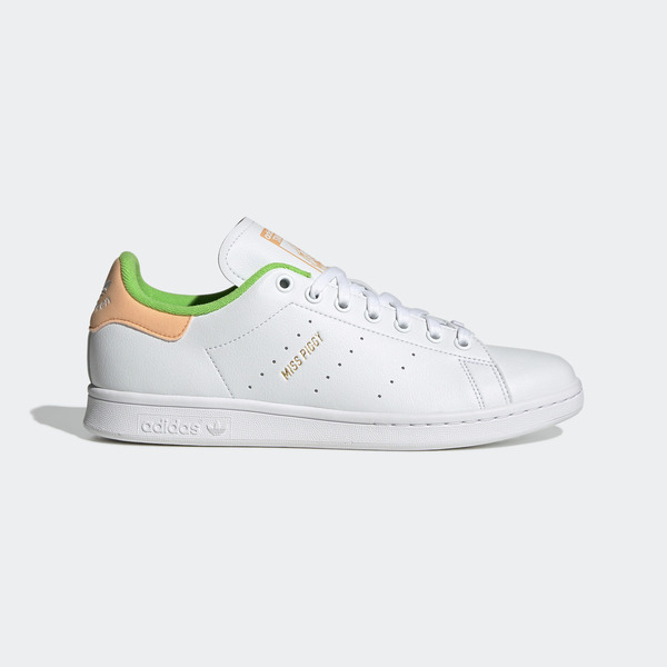 博客來-Adidas Stan Smith [GZ5863] 男女鞋 運動 休閒 聯名 豬小姐 科米蛙 情侶 鴛鴦 愛迪達 白綠 27cm 白/綠