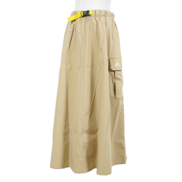 博客來-Adidas W Prsve Skirt [H29521] 女 運動裙 長裙 休閒 工裝 口袋 舒適 愛迪達 卡其 L 卡其