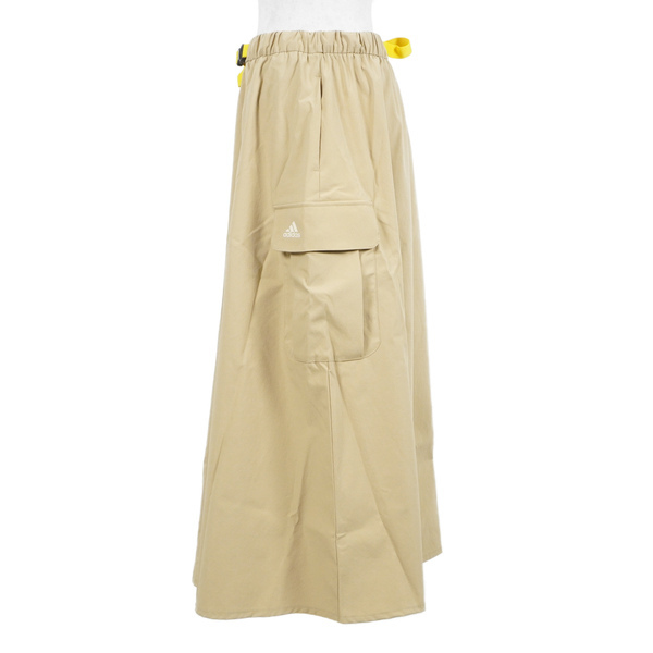 博客來-Adidas W Prsve Skirt [H29521] 女 運動裙 長裙 休閒 工裝 口袋 舒適 愛迪達 卡其 L 卡其