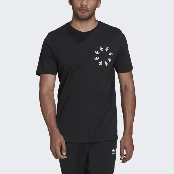 博客來-Adidas Bld Tee [HC4487] 男 短袖 上衣 T恤 運動 休閒 三葉草 棉質 舒適 愛迪達 黑