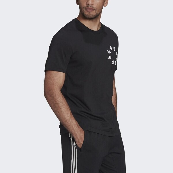 博客來-Adidas Bld Tee [HC4487] 男 短袖 上衣 T恤 運動 休閒 三葉草 棉質 舒適 愛迪達 黑
