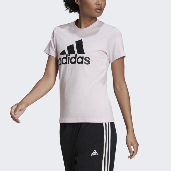 博客來-Adidas W Bl T [HC9274] 女 短袖 上衣 T恤 高磅數 棉質 運動 休閒 穿搭 愛迪達 粉紫