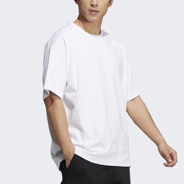 博客來-Adidas M Wrd S Tee [HD0084] 男 短袖 上衣 T恤 運動 休閒 棉質 舒適 寬鬆 愛迪達 白