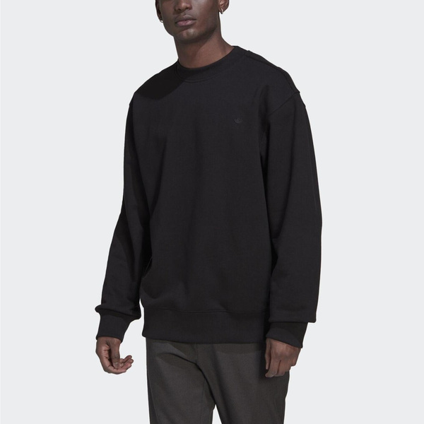 博客來-Adidas C Crew Ft [HK2938] 男 長袖上衣 運動 休閒 簡約 舒適 質感 重磅 寬鬆 國際版 黑