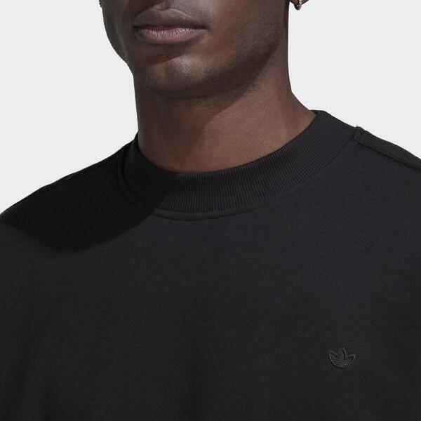 博客來-Adidas C Crew Ft [HK2938] 男 長袖上衣 運動 休閒 簡約 舒適 質感 重磅 寬鬆 國際版 黑