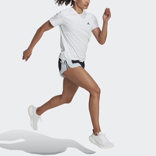 博客來-Adidas Run It Tee W [HL1454] 女 短袖 上衣 T恤 運動 跑步 吸濕 排汗 愛迪達 白