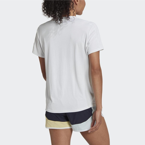 博客來-Adidas Run It Tee W [HL1454] 女 短袖 上衣 T恤 運動 跑步 吸濕 排汗 愛迪達 白