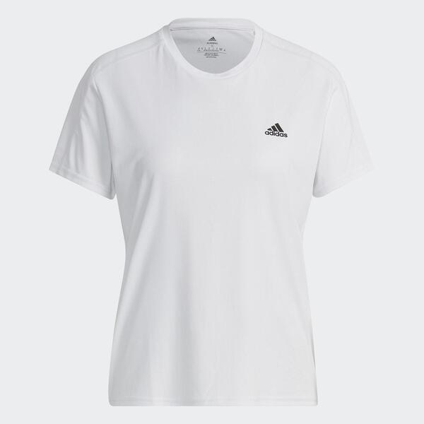 博客來-Adidas Run It Tee W [HL1454] 女 短袖 上衣 T恤 運動 跑步 吸濕 排汗 愛迪達 白