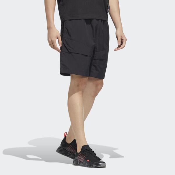 博客來-Adidas Adicolor Shorts [HM8035] 男 短褲 休閒 多口袋 再生材質 尼龍 愛迪達 黑