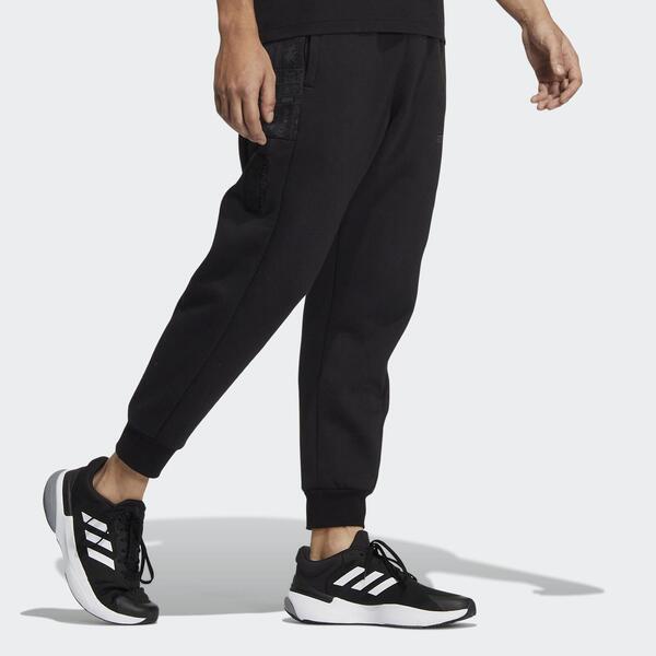 博客來-Adidas St Side Knpnt [HN9001] 男 運動長褲 訓練 休閒 刷毛 保暖 舒適 亞洲版 黑