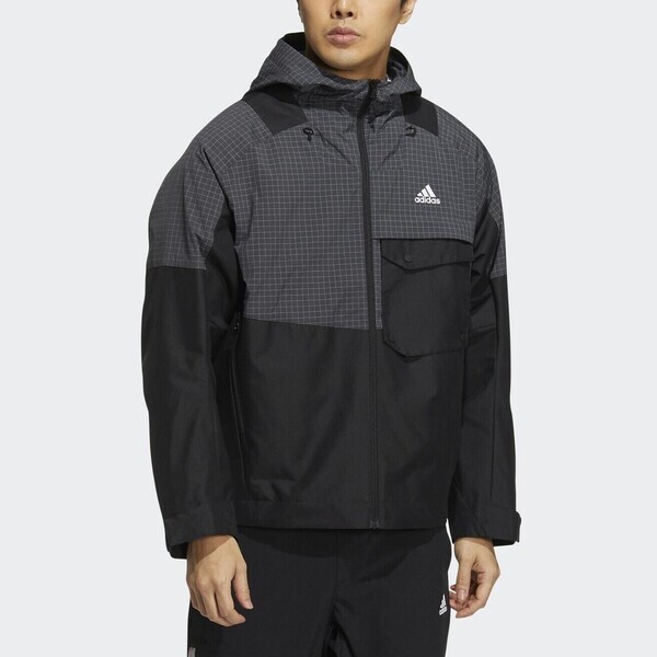 博客來-Adidas Th Vis Wvjkt [HN9041] 男 連帽外套 運動 訓練 休閒 戶外 時尚 亞洲版 黑灰