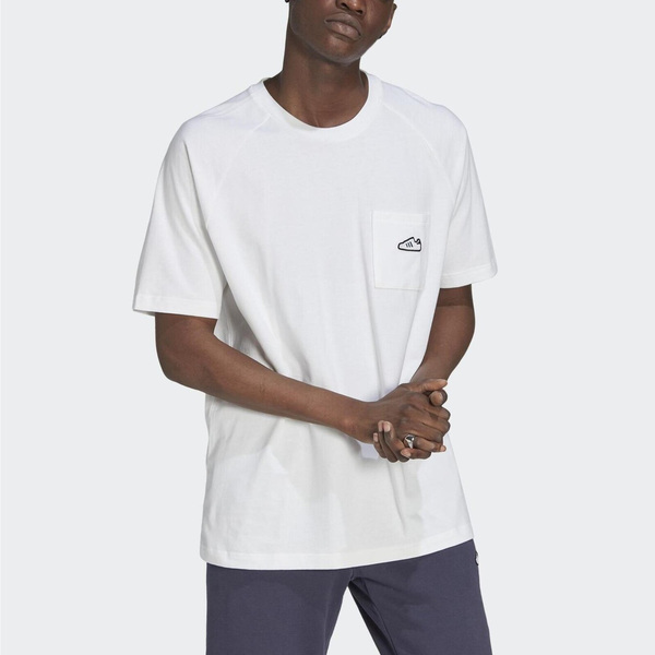 博客來-Adidas Embroidered Tee [IA3935] 男 短袖上衣 運動 休閒 鞋款刺繡 棉質 國際版 白